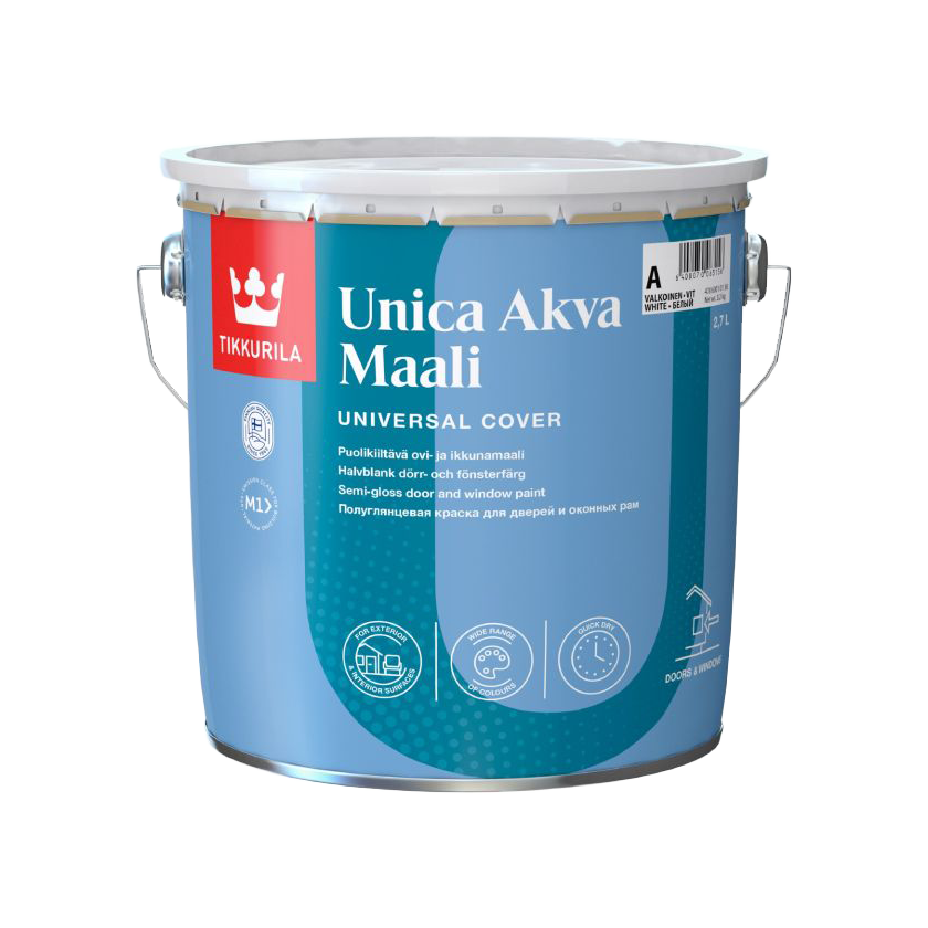 Tikkurila Unica Akva Premium Semi-Gloss Acrylic Paint | Buy Online on ...