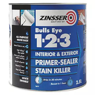 Zinsser Bulls Eye 1-2-3 Adhesion Primer | Buy Online on Paintlab, Ireland