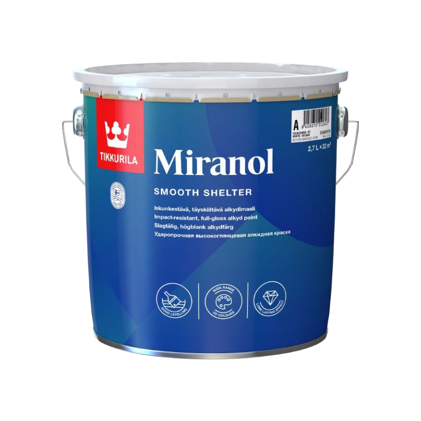 Tikkurila Miranol Ultra High Gloss Exterior & Interior Paint | Buy ...